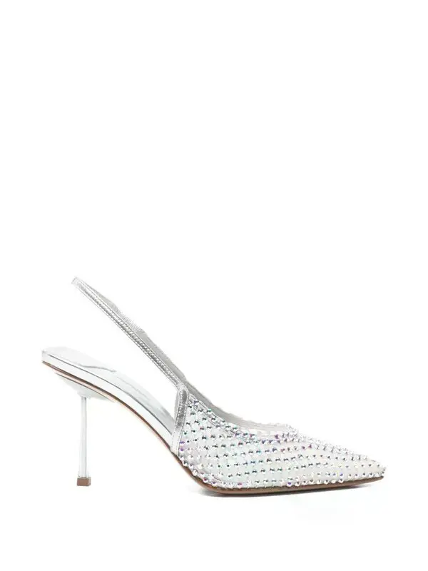 LE SILLA Gilda Embellished Slingback Pumps - Silver