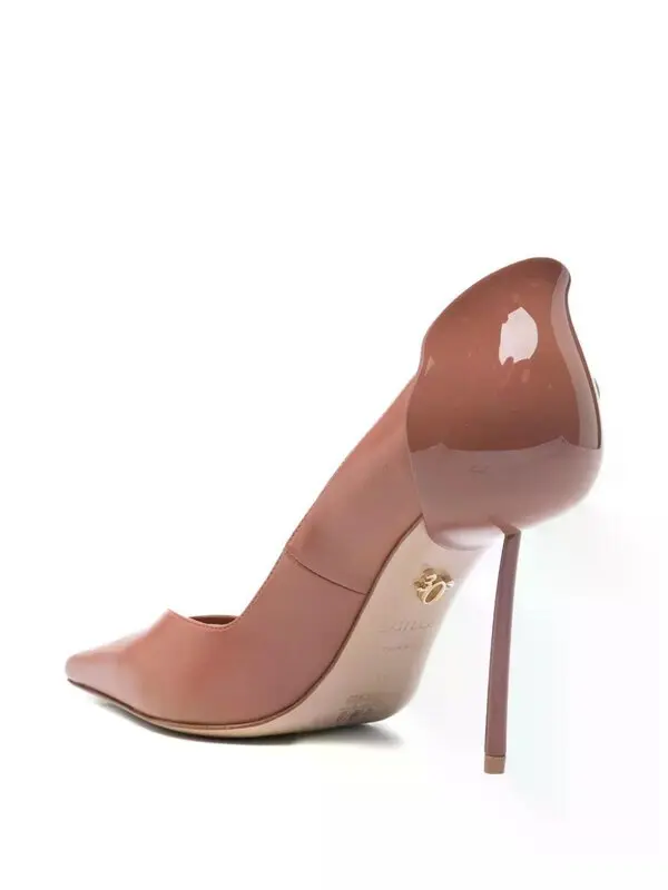 LE SILLA Petalo Ruffled Pointed Pumps - Neutrals