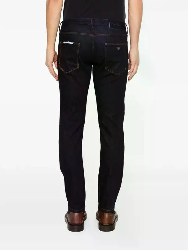 Emporio Armani Logo Patch Five-pocket Jeans