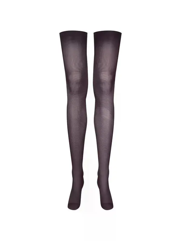 MAISON CLOSE Cut Curled Stockings - Grey