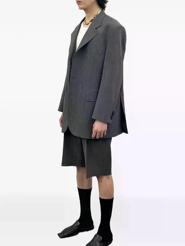 TONYWACK Tailored Shorts With Frayed Hem