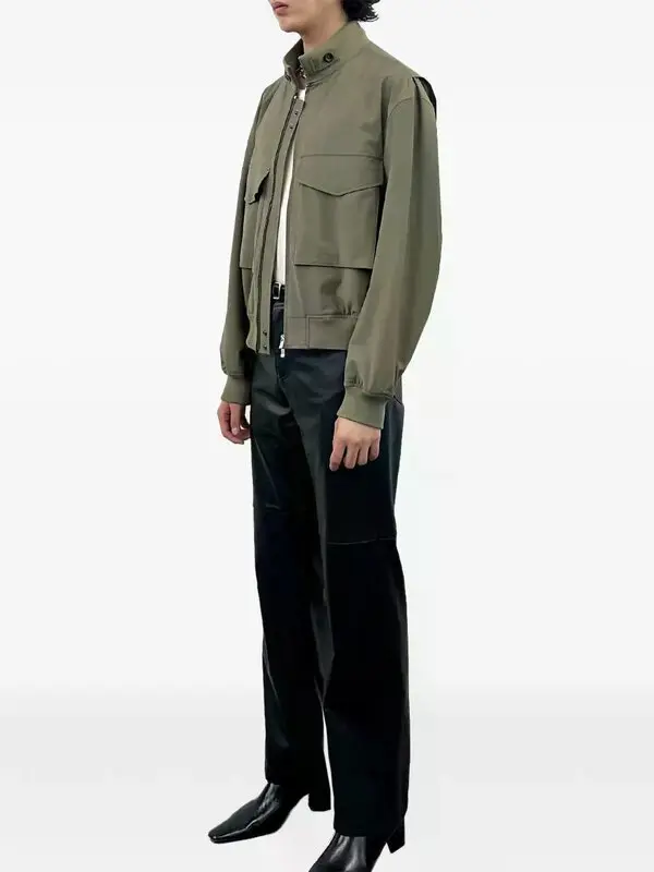 TONYWACK Zip-up Patch-pocket Jacket - Green