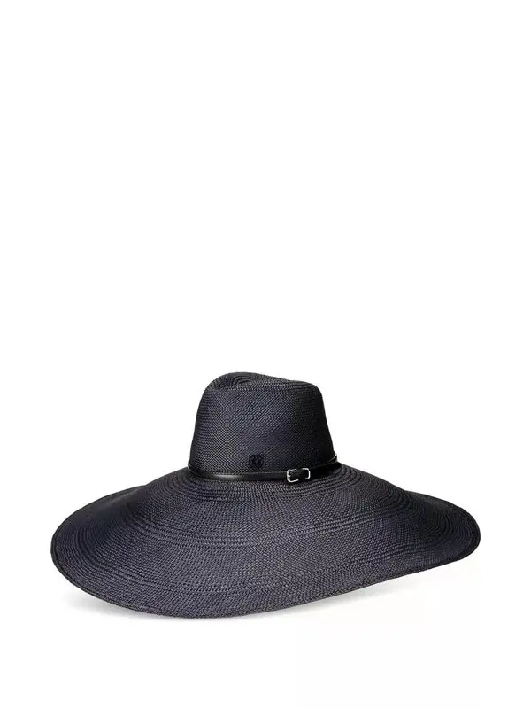 MAISON MICHEL Wanda Buckle Hat - Blue