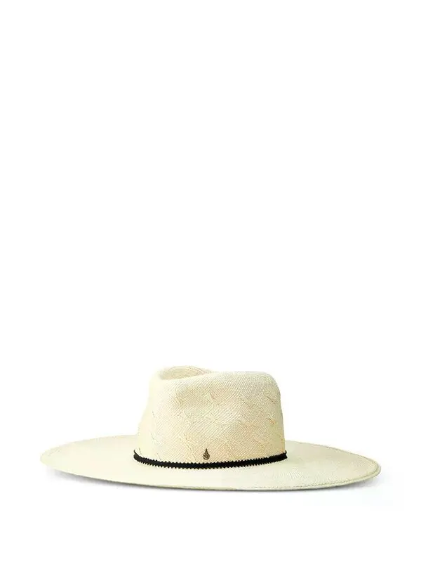 MAISON MICHEL Roy Straw Hat - Neutrals
