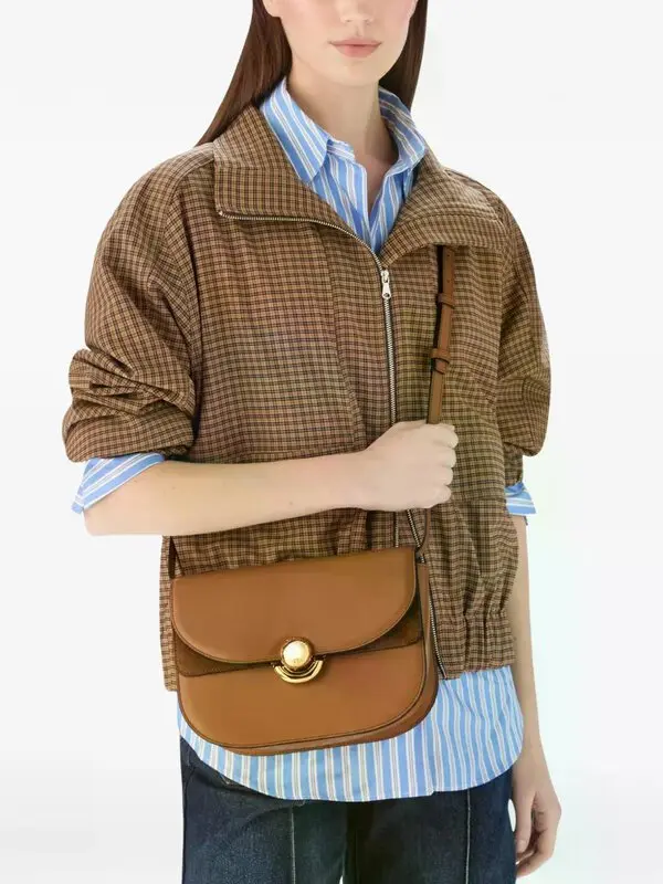 Furla Sfera Leather Shoulder Bag - Brown