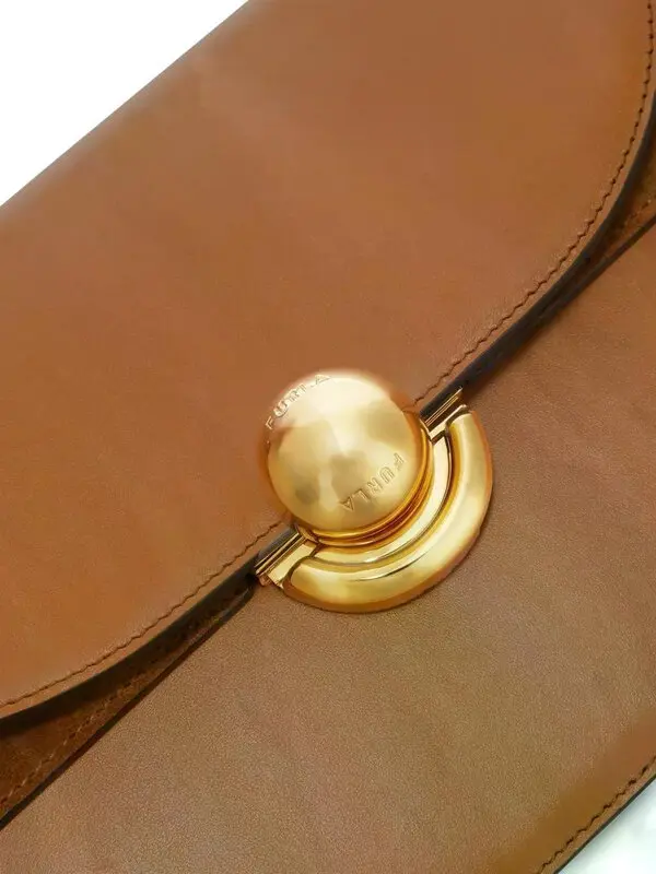 Furla Sfera Leather Shoulder Bag - Brown
