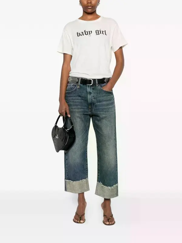 R13 Cuffed Five-pocket Jeans