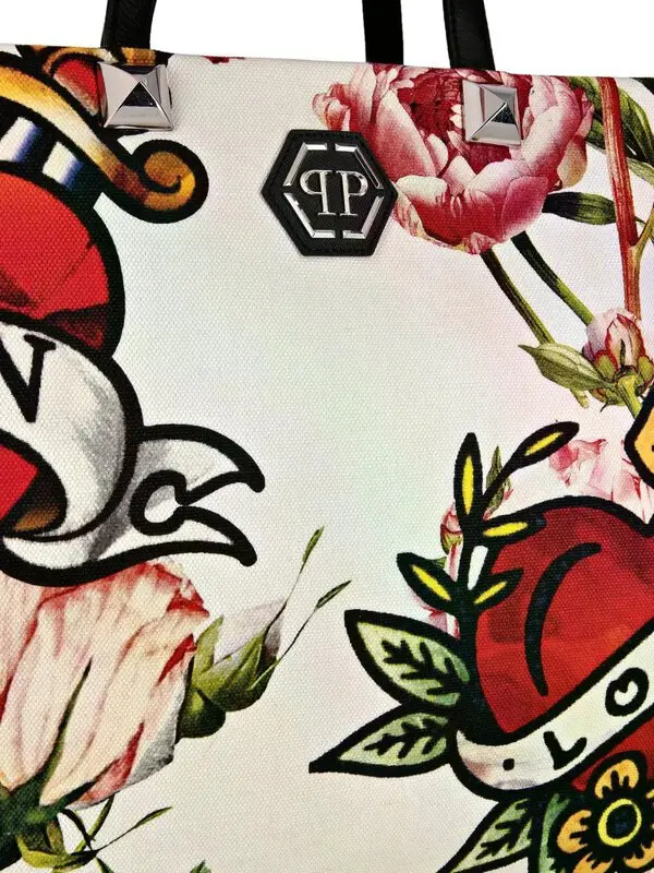 Philipp Plein Love Canvas Tote