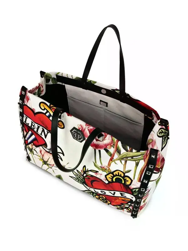 Philipp Plein Love Canvas Tote