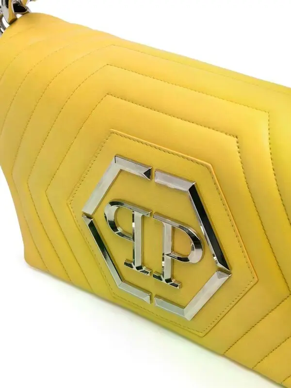 Philipp Plein Hexagon Logo-plaque Quilted Shoulder Bag