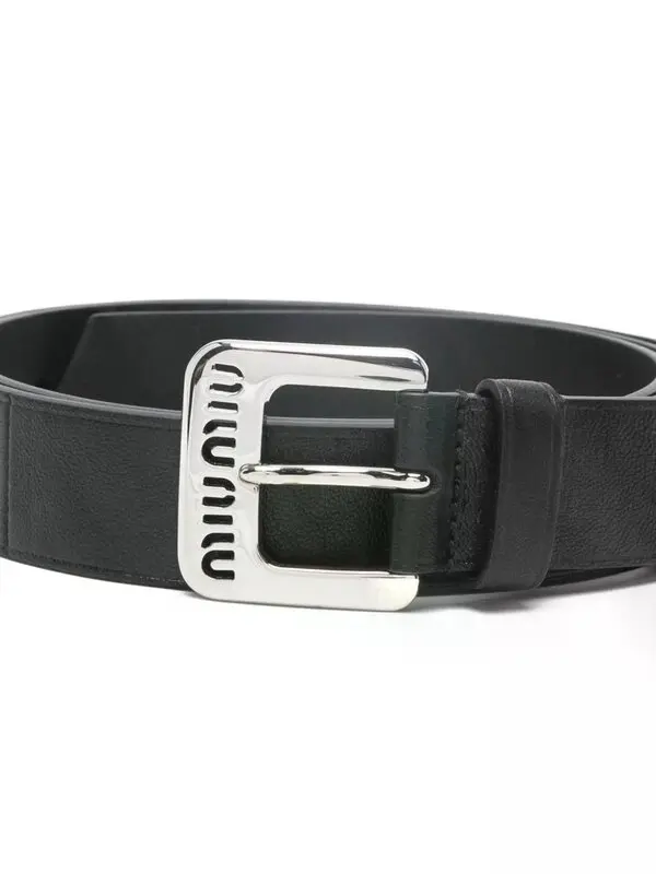 Miu Miu Logo-engraved Buckle Belt
