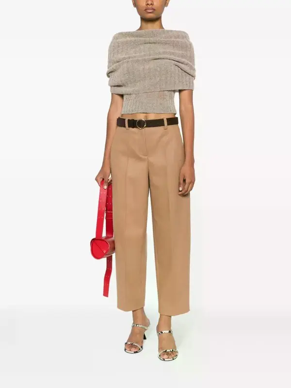 Erika Cavallini Pressed-crease Gabardine Trousers