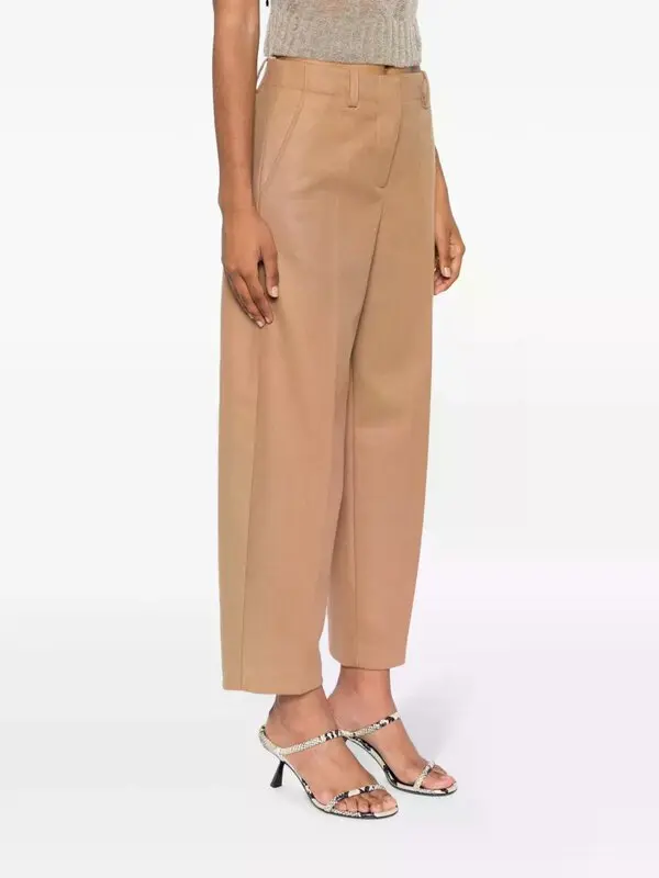 Erika Cavallini Pressed-crease Gabardine Trousers