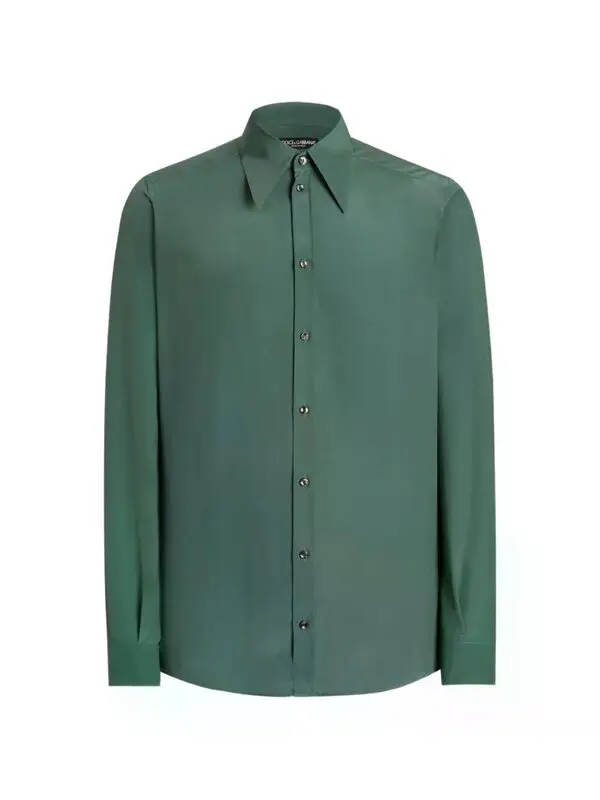 Dolce & Gabbana Silk Crêpe De Chine Gold Shirt