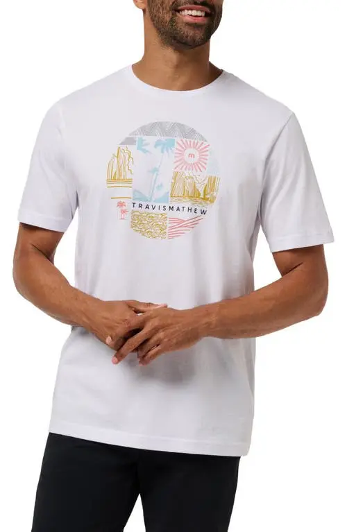 Travis Mathew Summer Home Cotton Graphic T-shirt - White