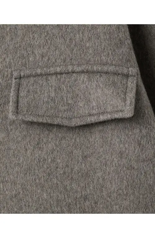 Mango Wool Blend Jacket - Medium Brown