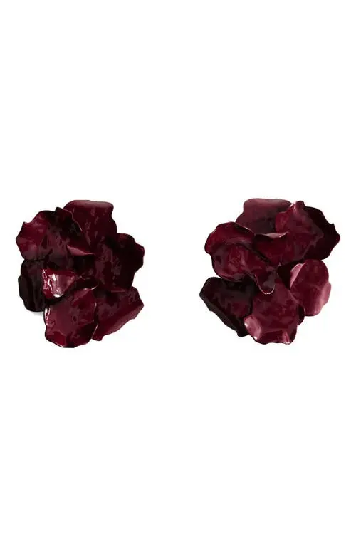 Mango Flower Statement Stud Earrings