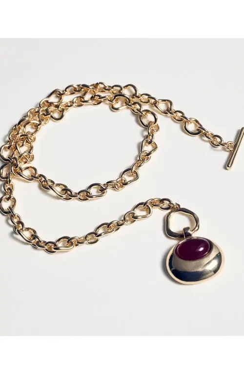 Mango Link Chain Pendant Necklace
