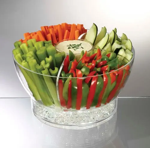 PRODYNE Cold Bowl On Ice Chilled Acrylic Serving Bow