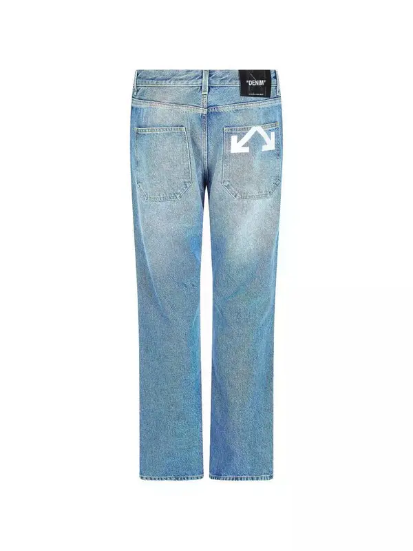 Off-White Half Arrow Motif Straight Leg Jeans