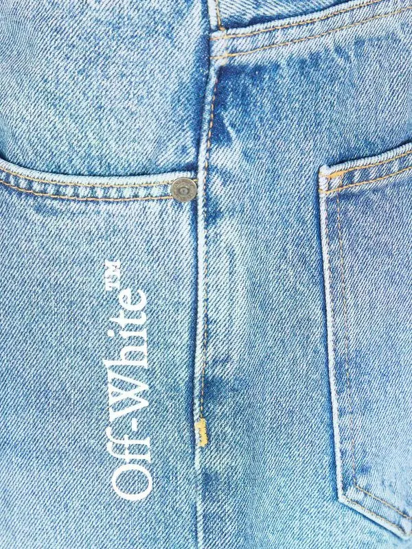 Off-White Half Arrow Motif Straight Leg Jeans