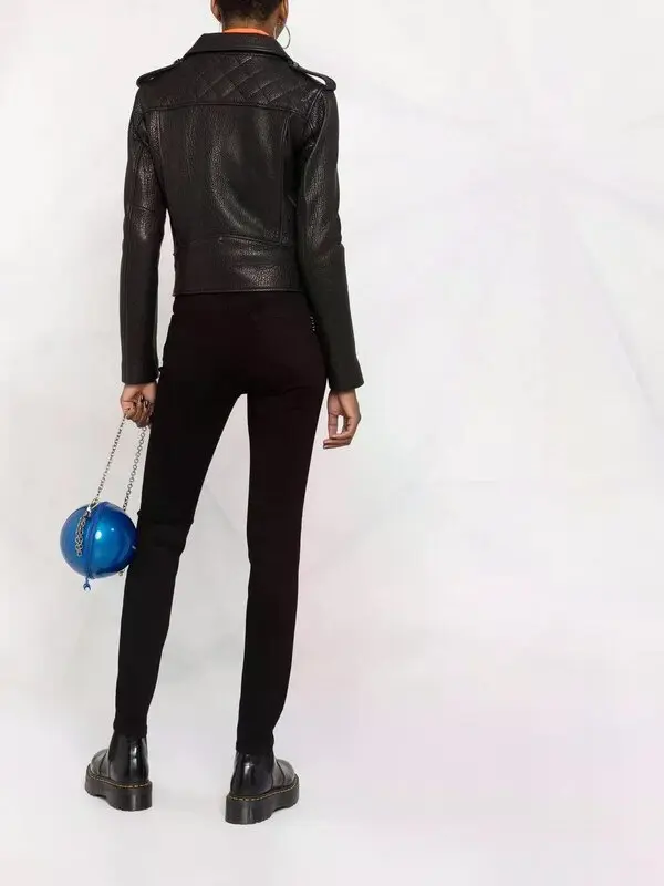 Philipp Plein Leather Biker Jacket