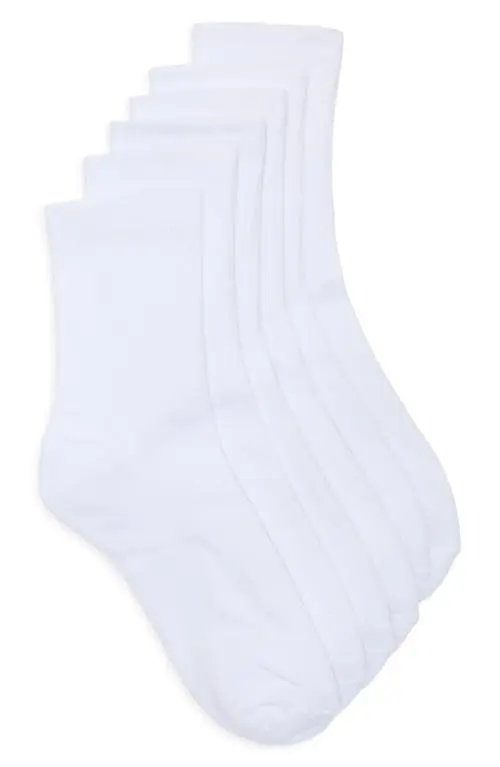 Nordstrom Everyday Demi Crew Socks Pack Of 3 - White