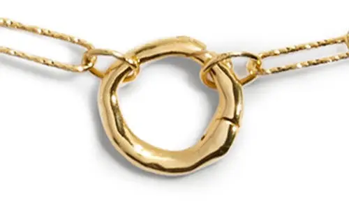 Monica Vinader Alta Textured Charm Necklace - 18k Gold Vermeil