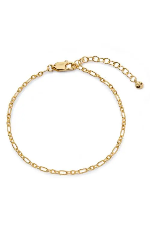 Monica Vinader Textured Chain Link Bracelet - 18k Gold Vermeil