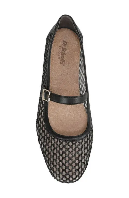 Dr. Scholl'S Wren Mesh Mary Jane Flat - Black