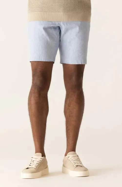 DEKE Oasis Linen-blend Bermuda Shorts - Blue