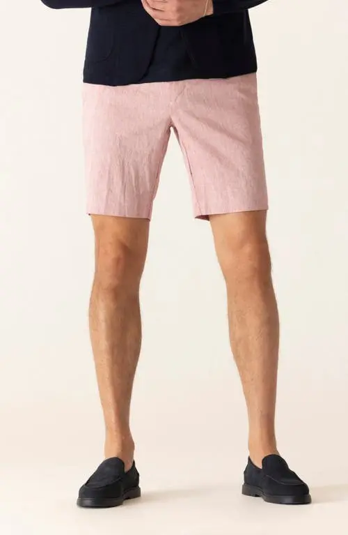 DEKE Oasis 8.5-inch Linen Blend Bermuda Shorts - Watermelon