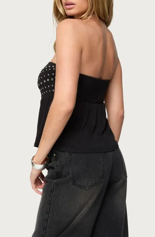EDIKTED Grommet Strapless Top