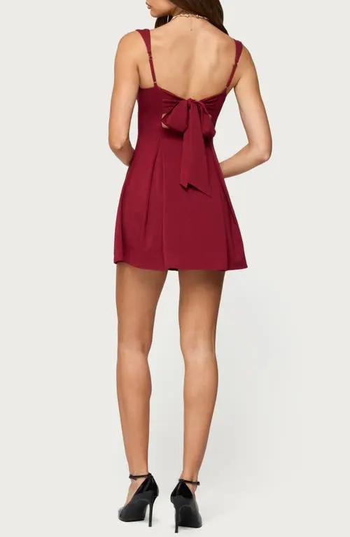 EDIKTED Sleeveless Mini Dress With Pleated Skirt