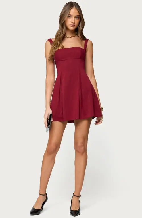 EDIKTED Sleeveless Mini Dress With Pleated Skirt