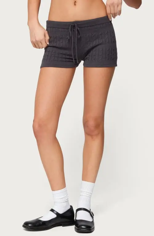 EDIKTED Nella Cable Stitch Shorts