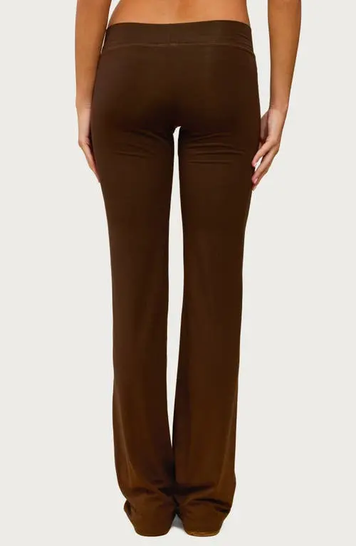 EDIKTED Callan Flare Pants - Brown
