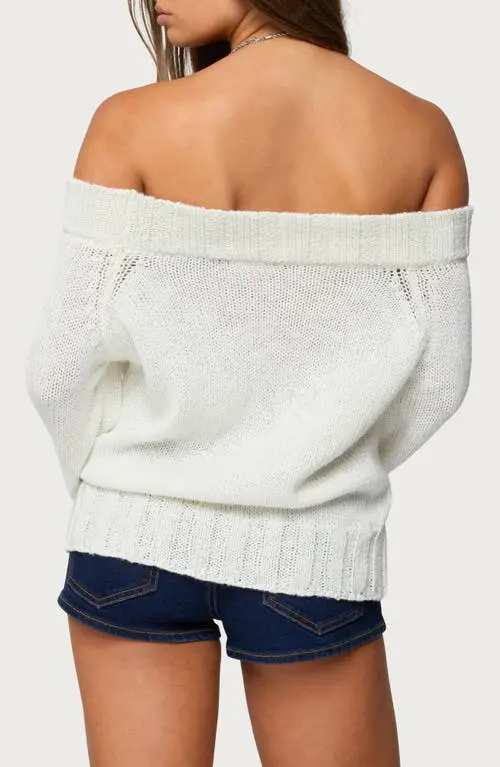 EDIKTED Off-the-shoulder Relaxed Fit Sweater