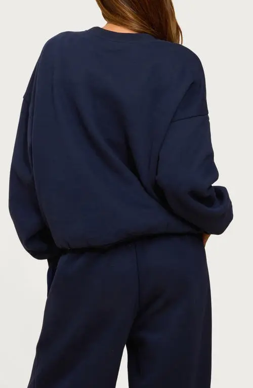 EDIKTED Logo Embroidered Sweatshirt - Navy
