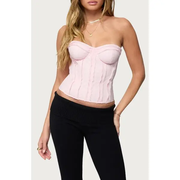 EDIKTED Naliah Raw Edge Underwire Crop Top