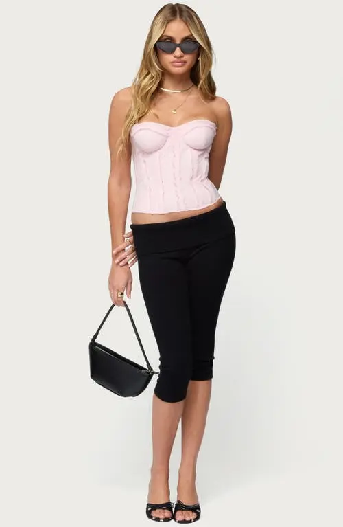 EDIKTED Naliah Raw Edge Underwire Crop Top