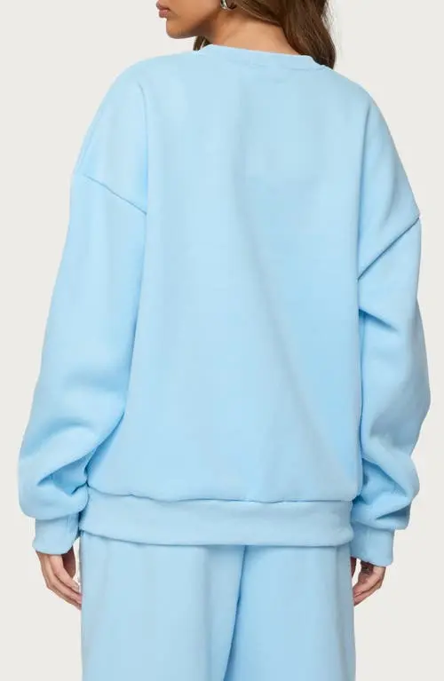 EDIKTED Love Oversized Sweatshirt - Light-blue