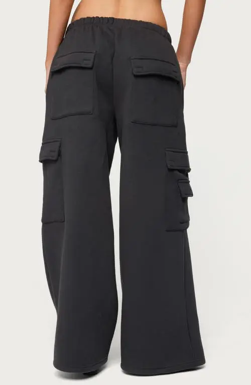 EDIKTED Wide Leg Cargo Sweatpants