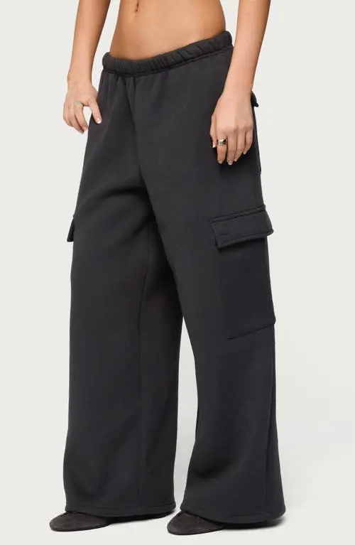 EDIKTED Wide Leg Cargo Sweatpants