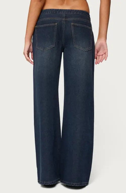 EDIKTED Briah Belted Wide Leg Jeans