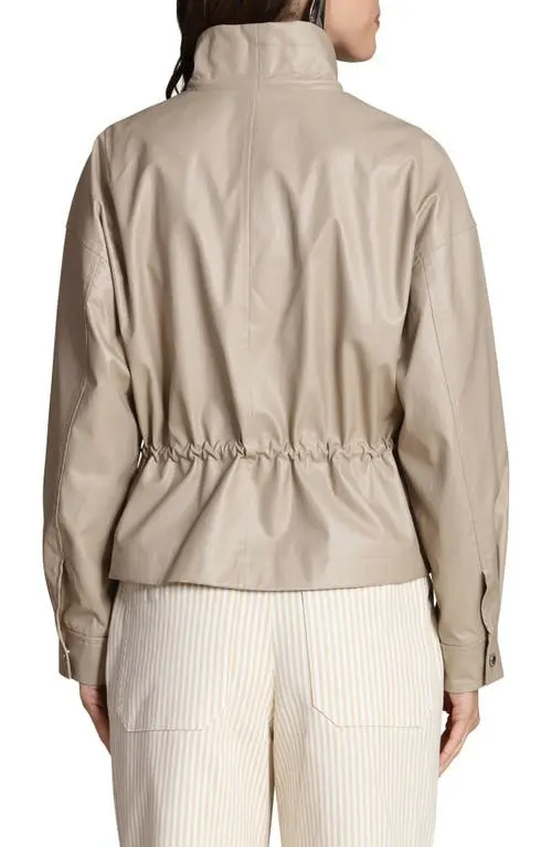 Avec Les Filles Faux Leather Cropped Anorak