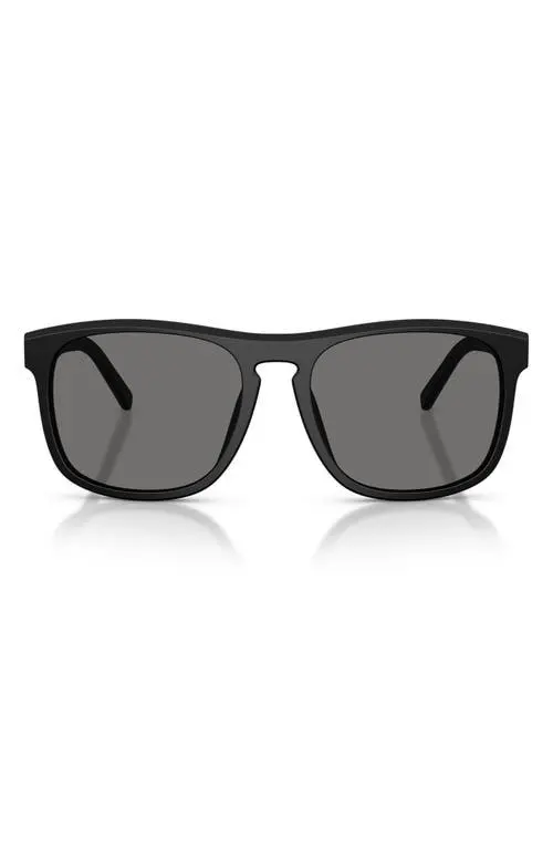 SCUDERIA FERRARI Polarized Square Sunglasses - Black Matte/polar Dark Grey