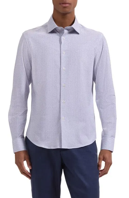 Bugatchi James Ooohcotton® Geo Print Button-up Shirt - Orchid