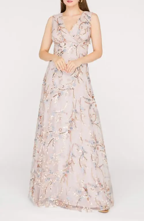 Js Collections Lavina Sequin Tulle Gown