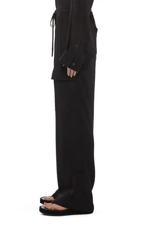 Helmut Lang Woven Cargo Pants - Black